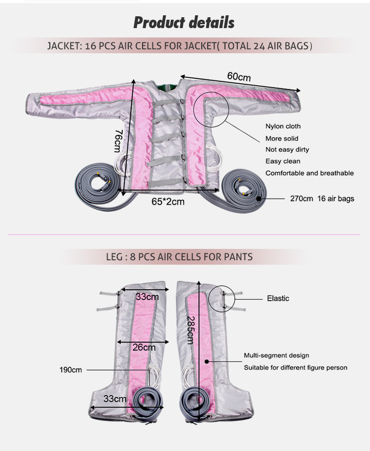 Lymph Drainage Body Suits Pressotherapy Infrared Jacket Presoterapia ...