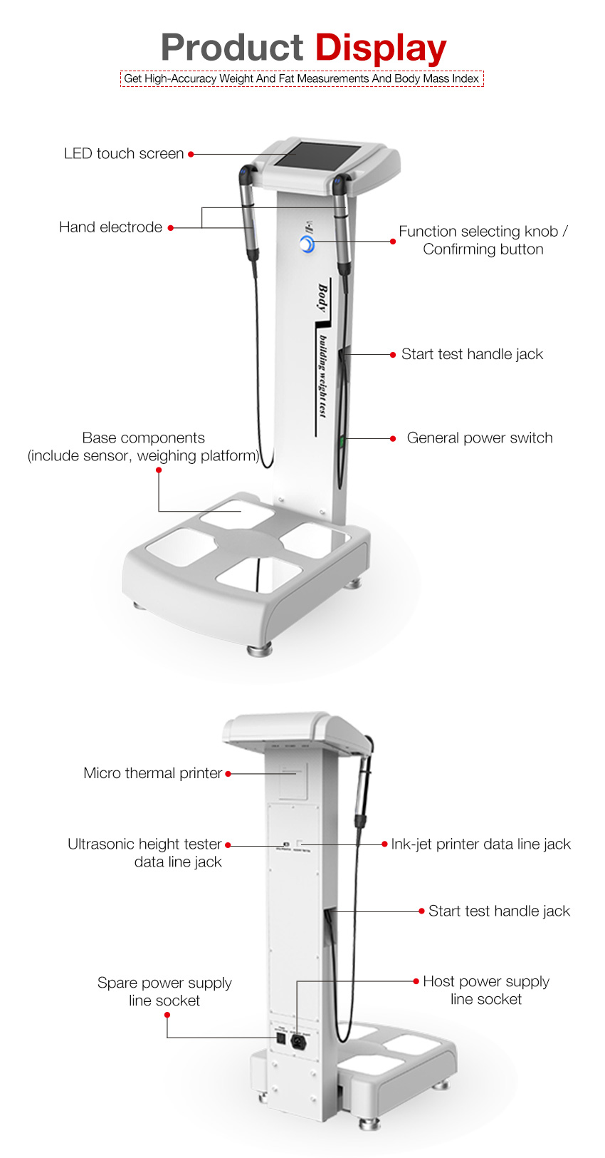 WiFi technology fat analyzer body composition machine from China ...